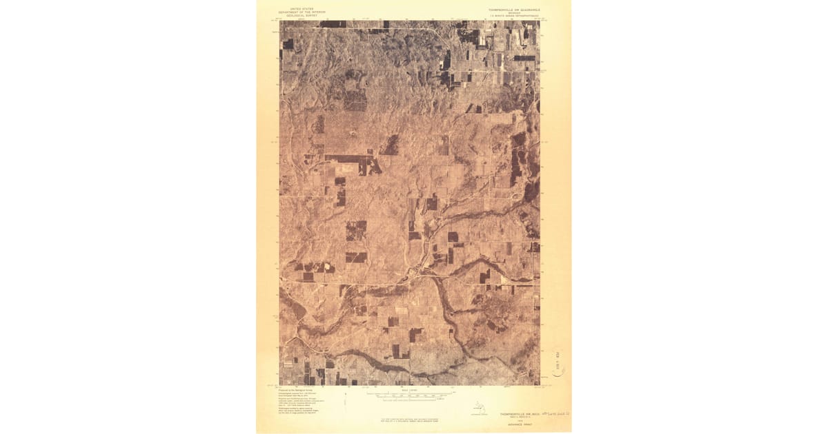 1976 Map of Thompsonville NW, Benzie County, MI — High-Res | Pastmaps