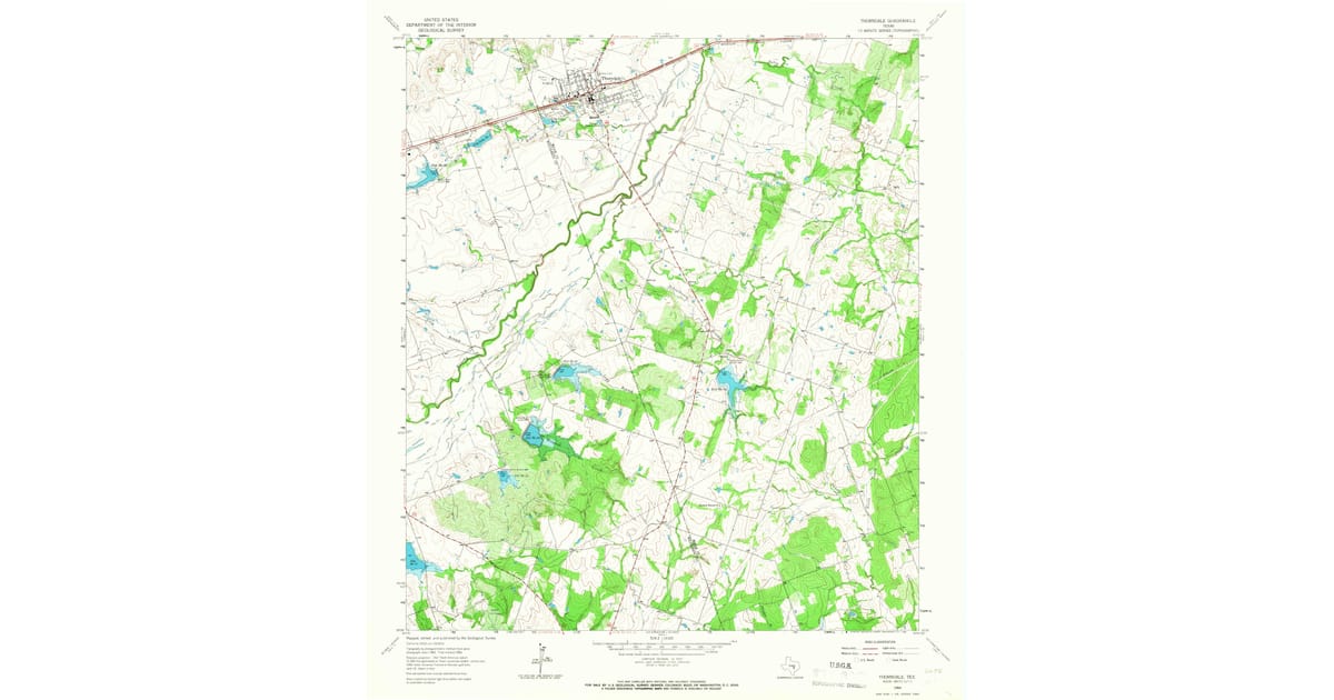 1964 Map of Thorndale, TX — High-Res | Pastmaps
