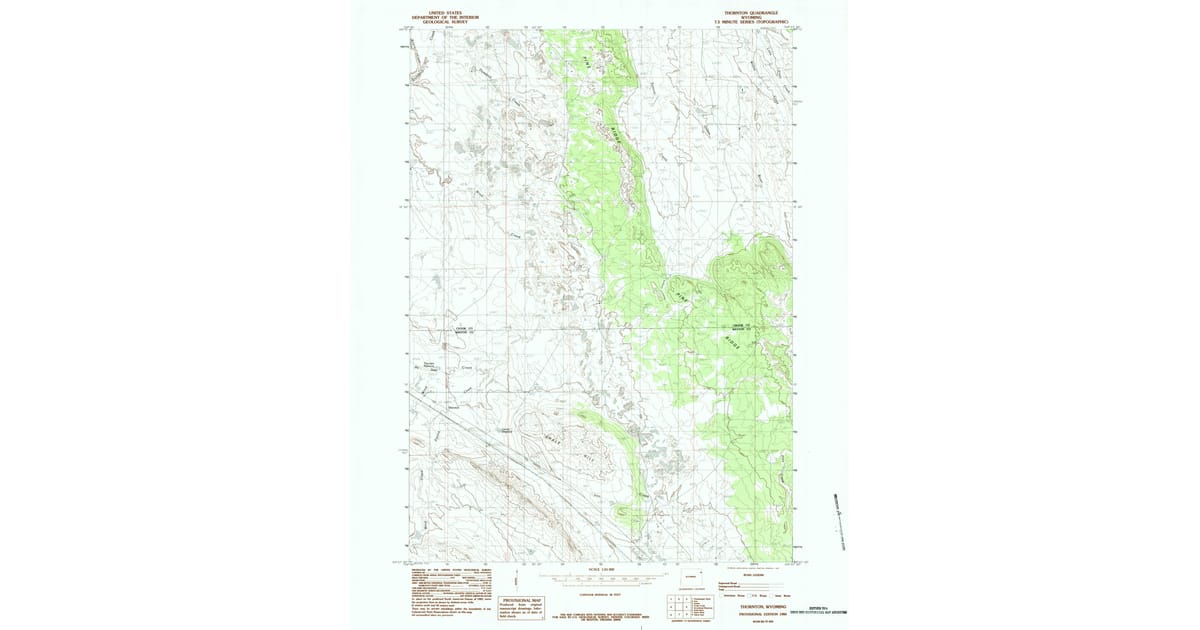 1984 Map of Thornton, Crook County, WY — High-Res | Pastmaps