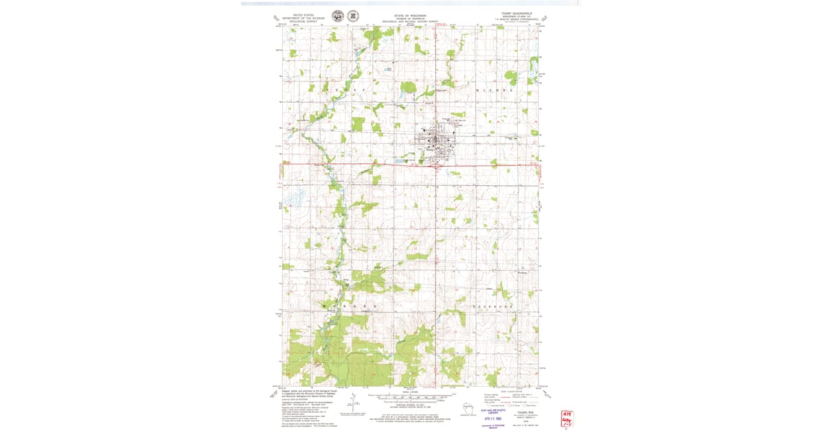 1979 Map of Thorp, WI — High-Res | Pastmaps