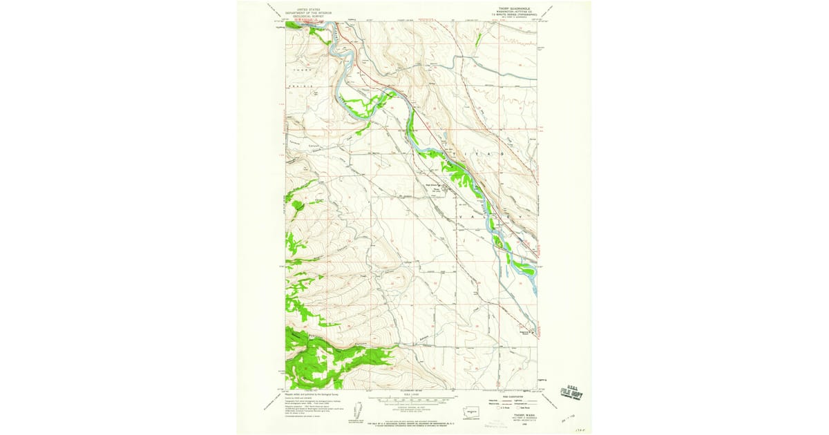 1958 Map of Thorp, WA — High-Res | Pastmaps