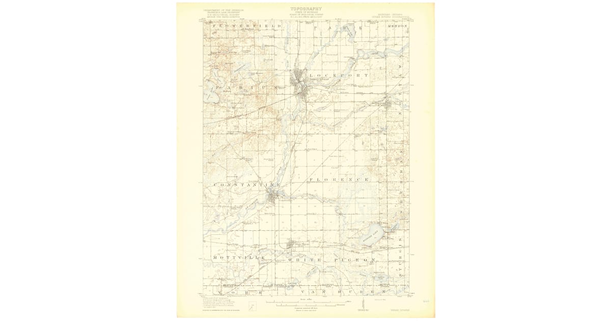 1916 Map of Three Rivers, MI — High-Res | Pastmaps