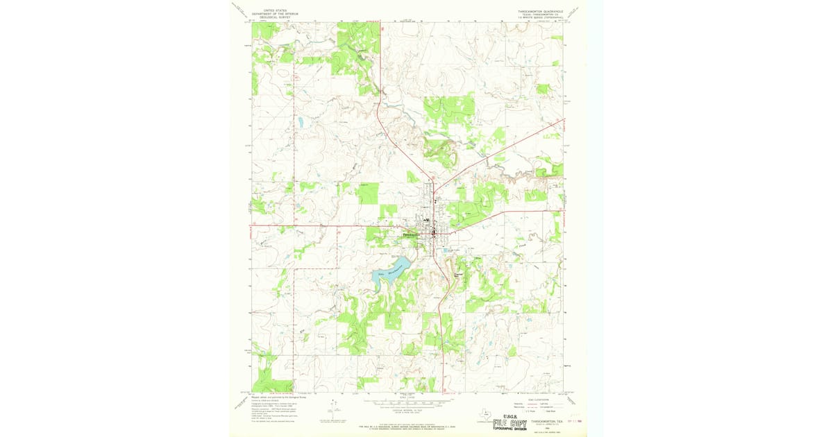 1966 Map of Throckmorton, TX — High-Res | Pastmaps