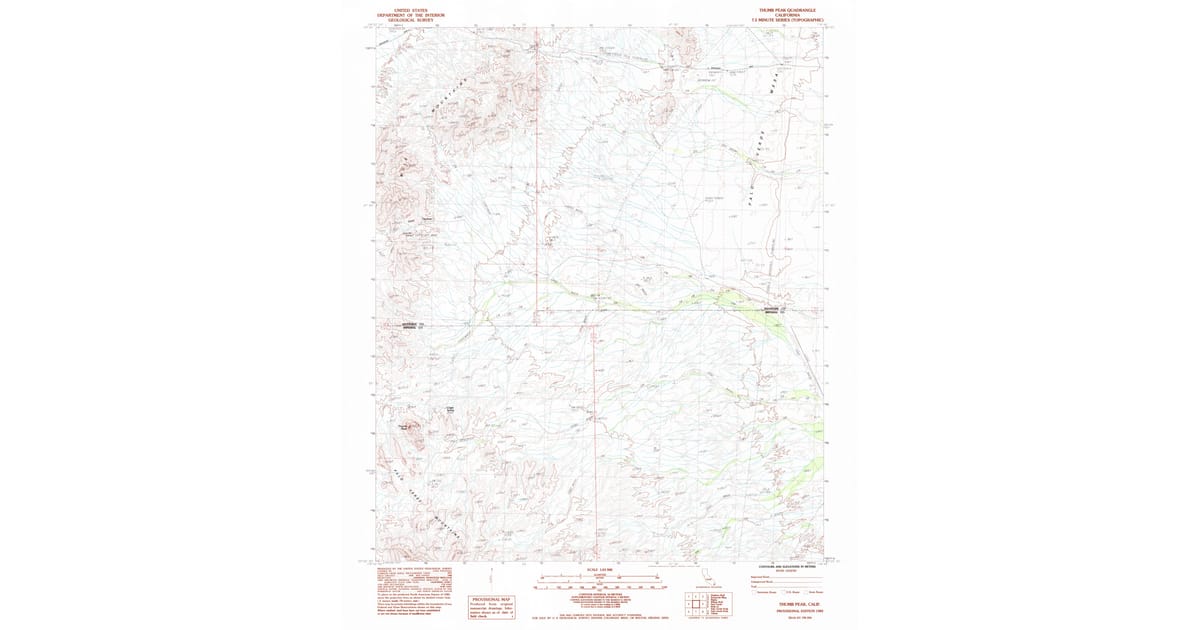 1983 Map of Thumb Peak, Riverside County, CA — High-Res | Pastmaps