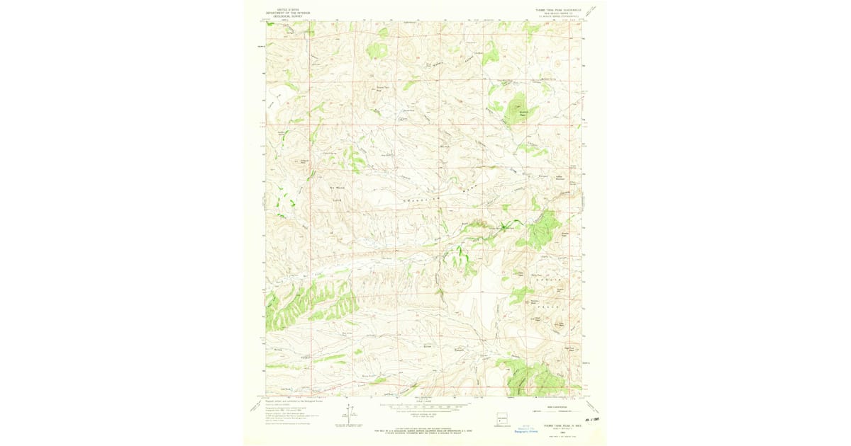 1963 Map of Thumb Tank Peak, Sierra County, NM — High-Res | Pastmaps