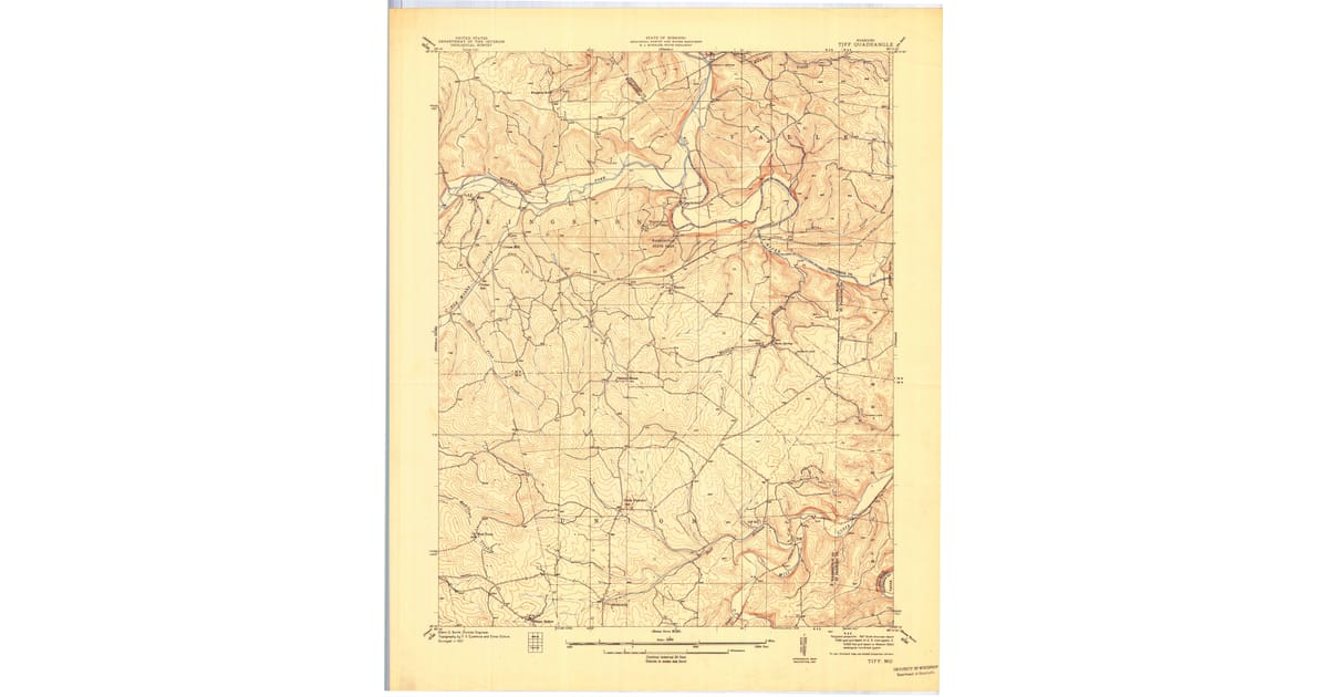 1939 Map of Tiff, Washington County, MO — High-Res | Pastmaps