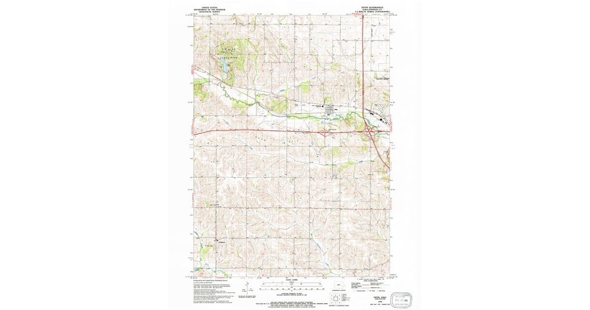 1994 Map of Tiffin, IA — High-Res | Pastmaps