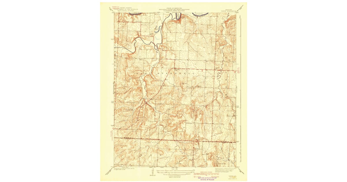 1941 Map of Tiffin, St. Clair County, MO — High-Res | Pastmaps