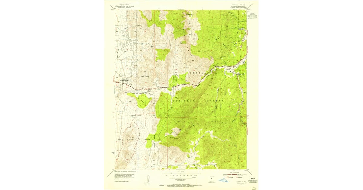 1950s Maps of Embudo Canyon, Albuquerque | Pastmaps