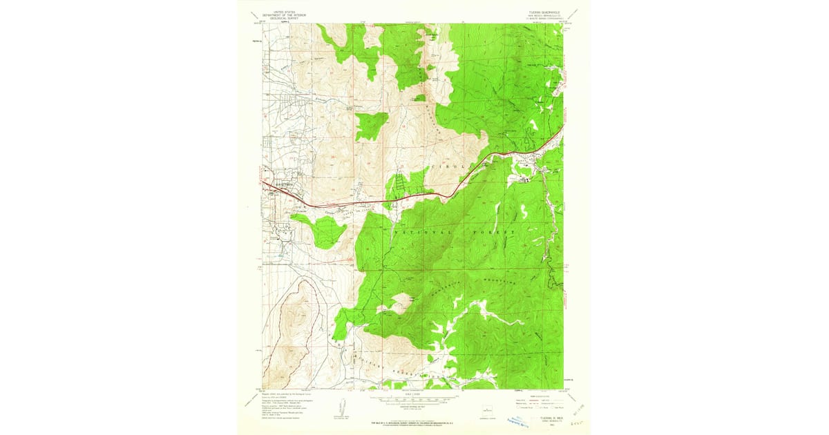 1960s Maps of Embudo Canyon, Albuquerque | Pastmaps