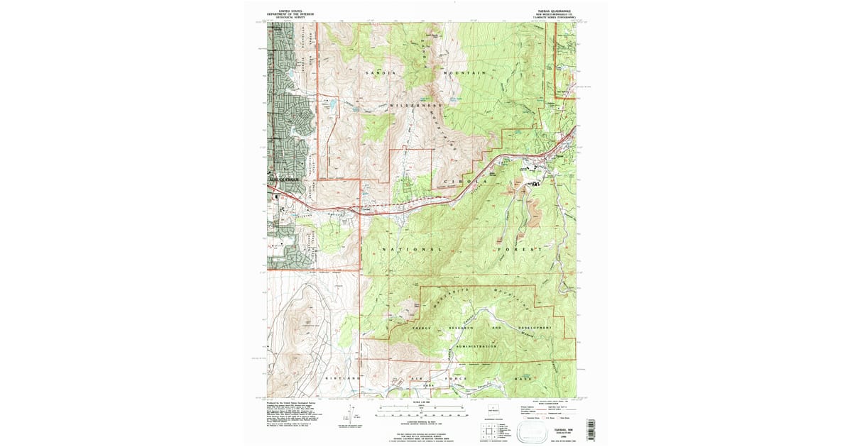 1990s Maps of Embudo Canyon, Albuquerque | Pastmaps