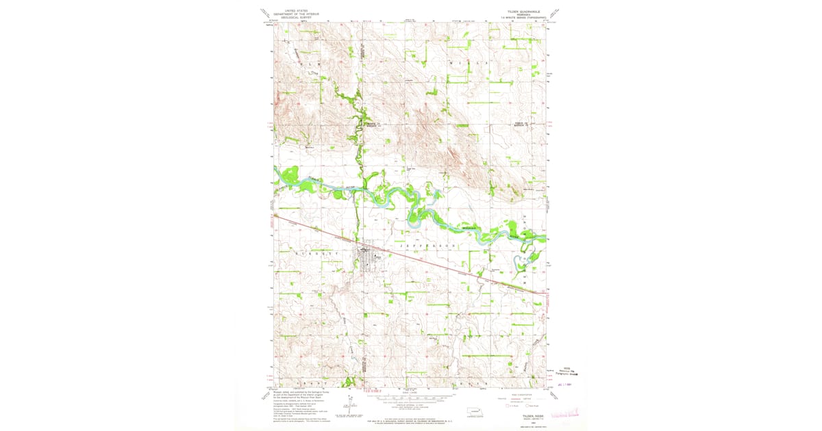 1963 Map of Tilden, NE — High-Res | Pastmaps