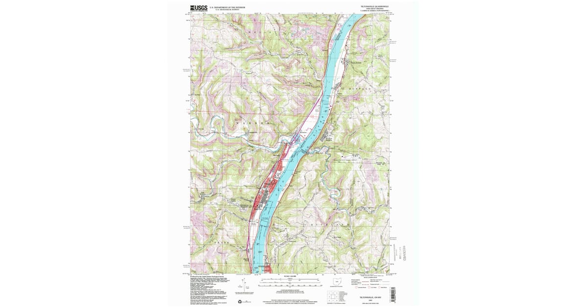 1997 Map of Tiltonsville, OH — High-Res | Pastmaps