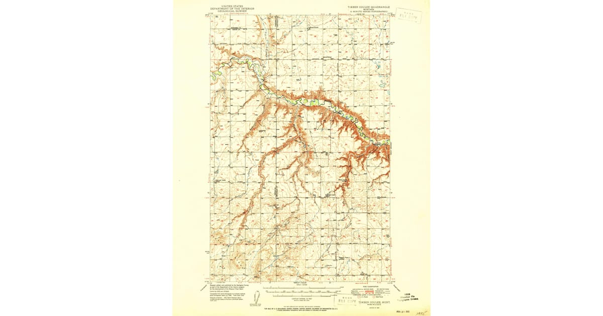 1950s Maps of Teton County, MT | Pastmaps