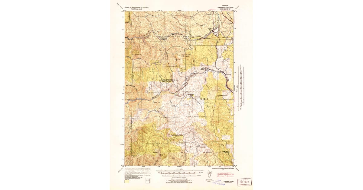 1941 Map of Timber, Washington County, OR — High-Res | Pastmaps