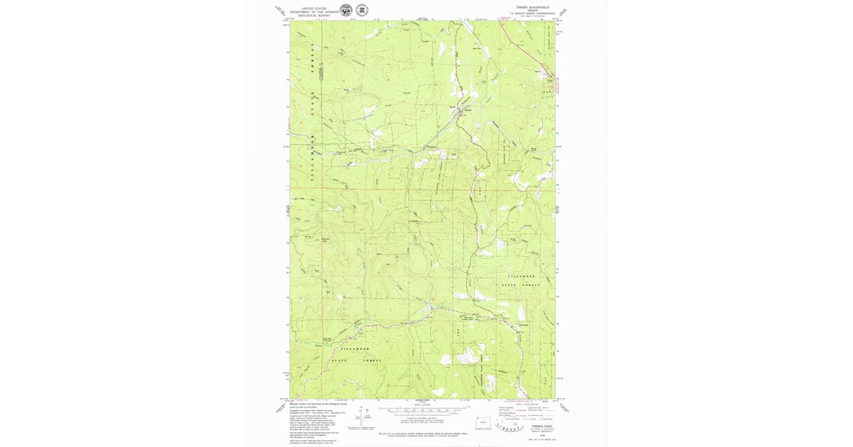 1979 Map of Timber, Washington County, OR — High-Res | Pastmaps