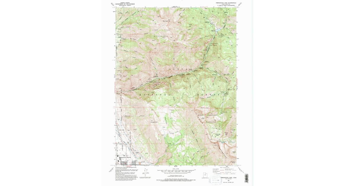 1993 Map of Timpanogos Cave, Utah County, UT — High-Res | Pastmaps