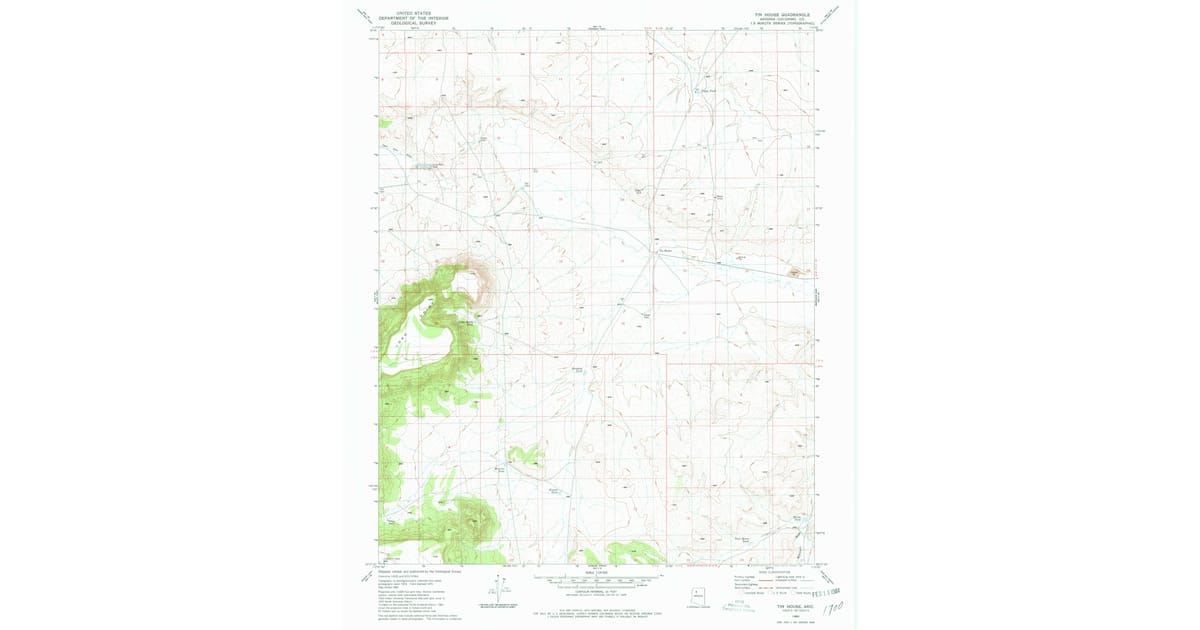 1980 Map of Tin House, Coconino County, AZ — High-Res | Pastmaps