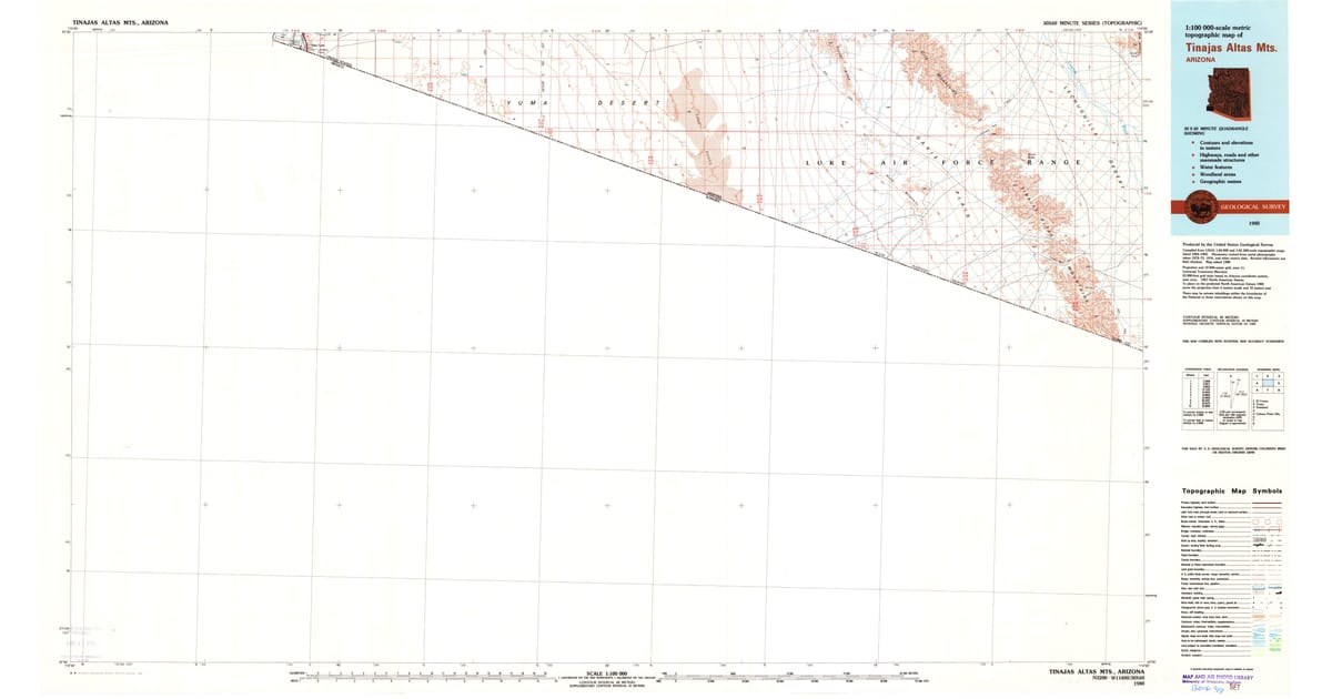 1980s Maps of Yuma County, AZ | Pastmaps