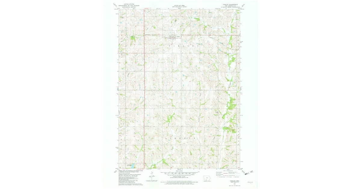 1981 Map of Tingley, IA — High-Res | Pastmaps