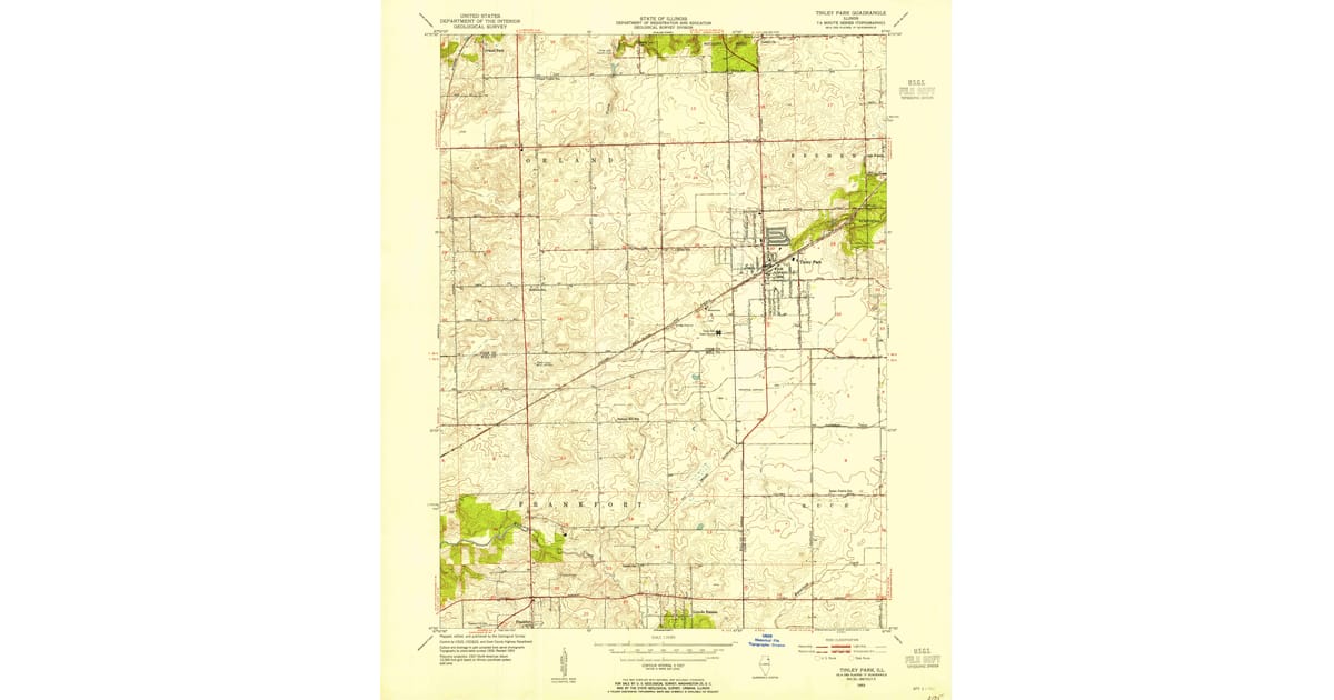 1950s Maps of Court Homes of Frankfort Square, Will County | Pastmaps