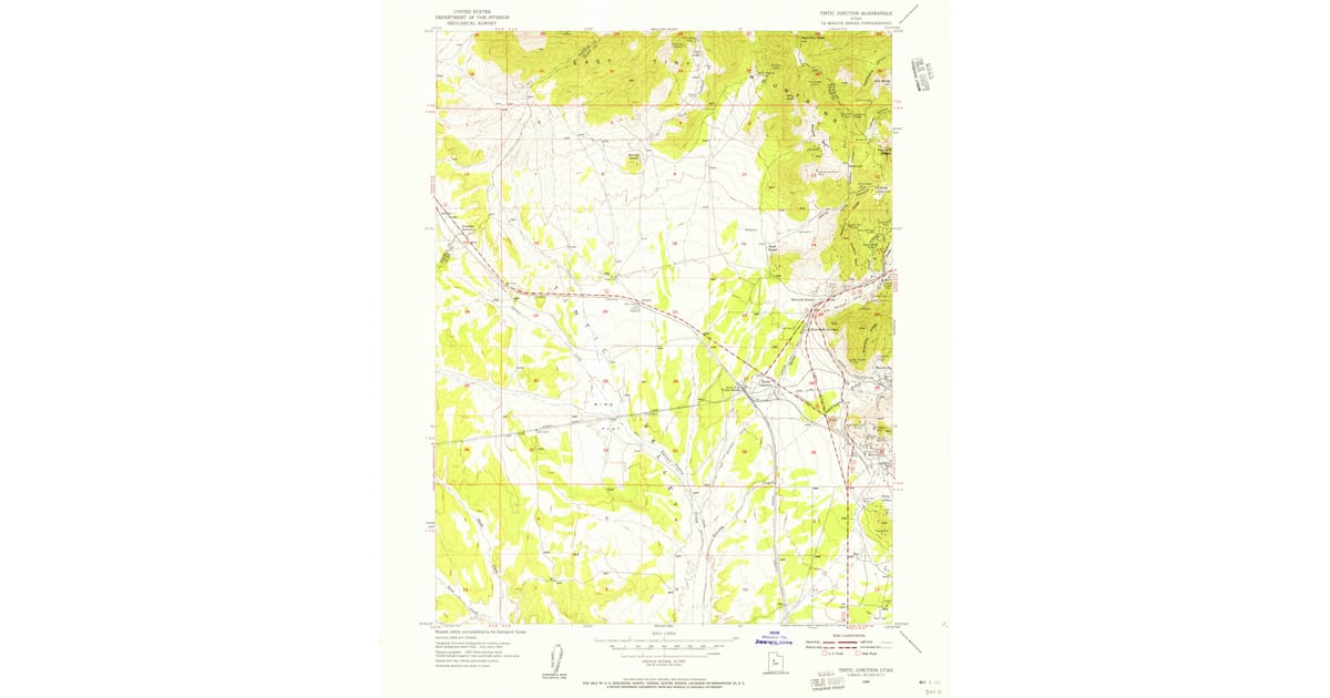 1954 Map of Tintic Junction, Juab County, UT — High-Res | Pastmaps