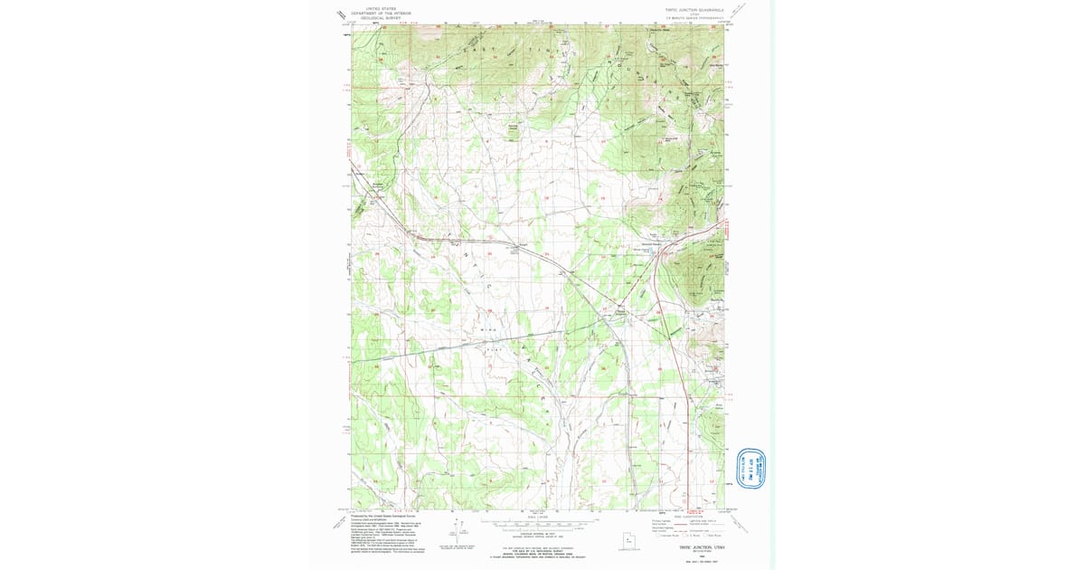 1992 Map of Tintic Junction, Juab County, UT — High-Res | Pastmaps