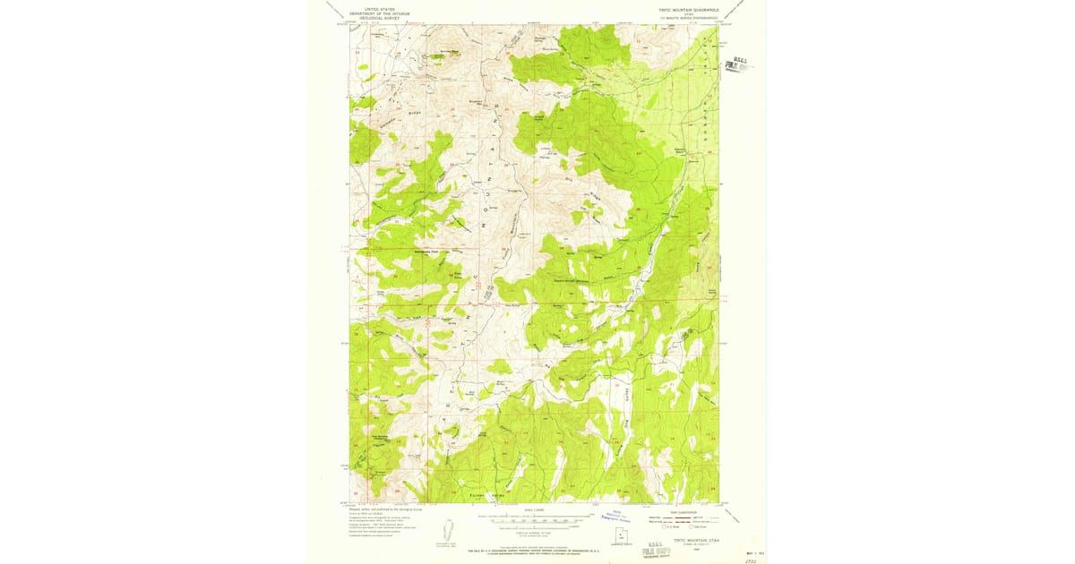 1954 Map of Tintic Mountain, Juab County, UT — High-Res | Pastmaps