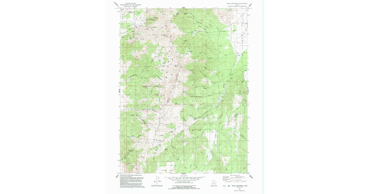 1992 Map of Tintic Mountain, Juab County, UT — High-Res | Pastmaps