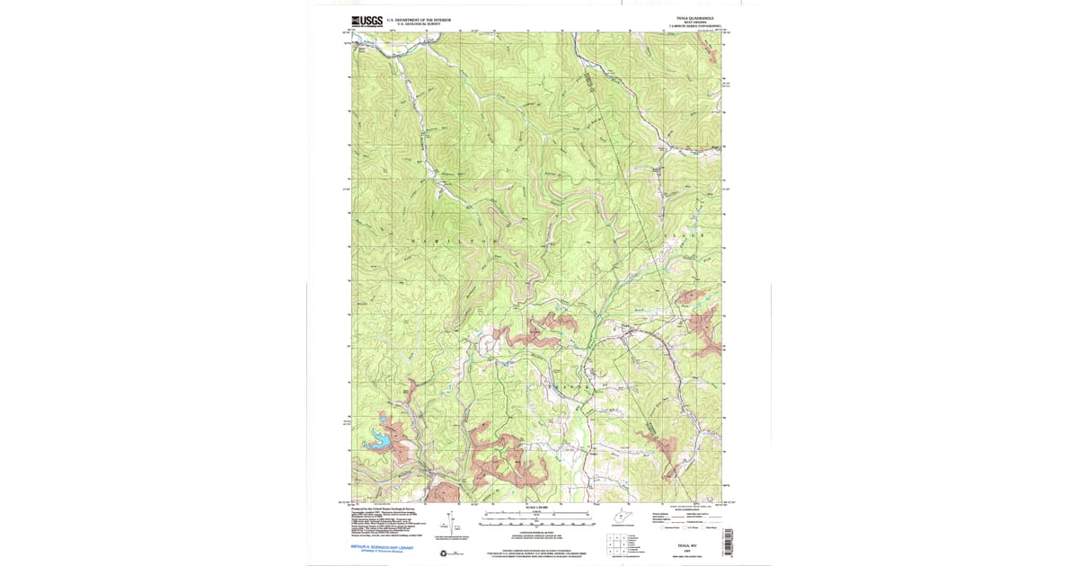 1997 Map of Tioga, WV — High-Res | Pastmaps