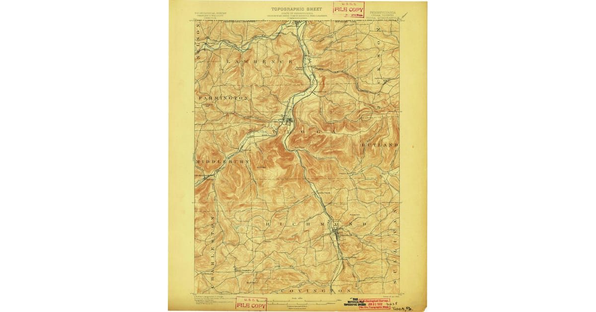 1902 Map of Tioga, Tioga County, PA — High-Res | Pastmaps