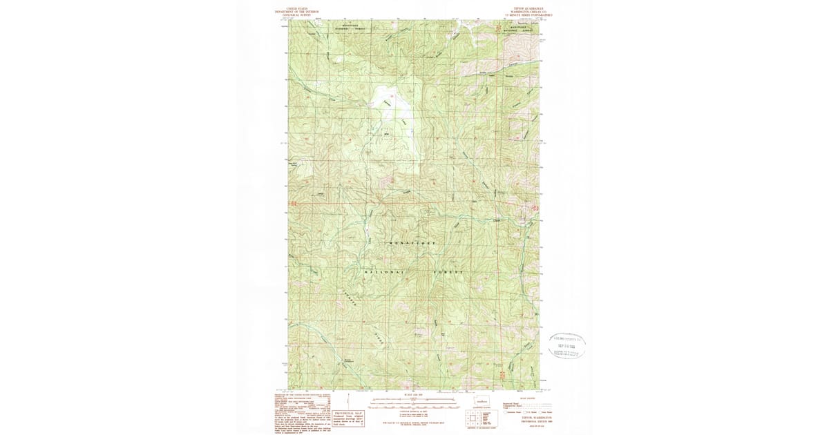 1989 Map of Tiptop, Chelan County, WA — High-Res | Pastmaps