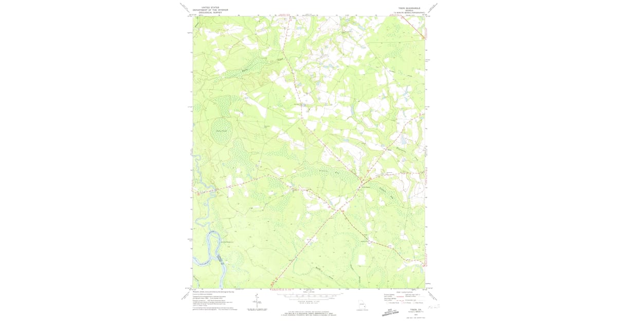 1970 Map of Tison, Tattnall County, GA — High-Res | Pastmaps