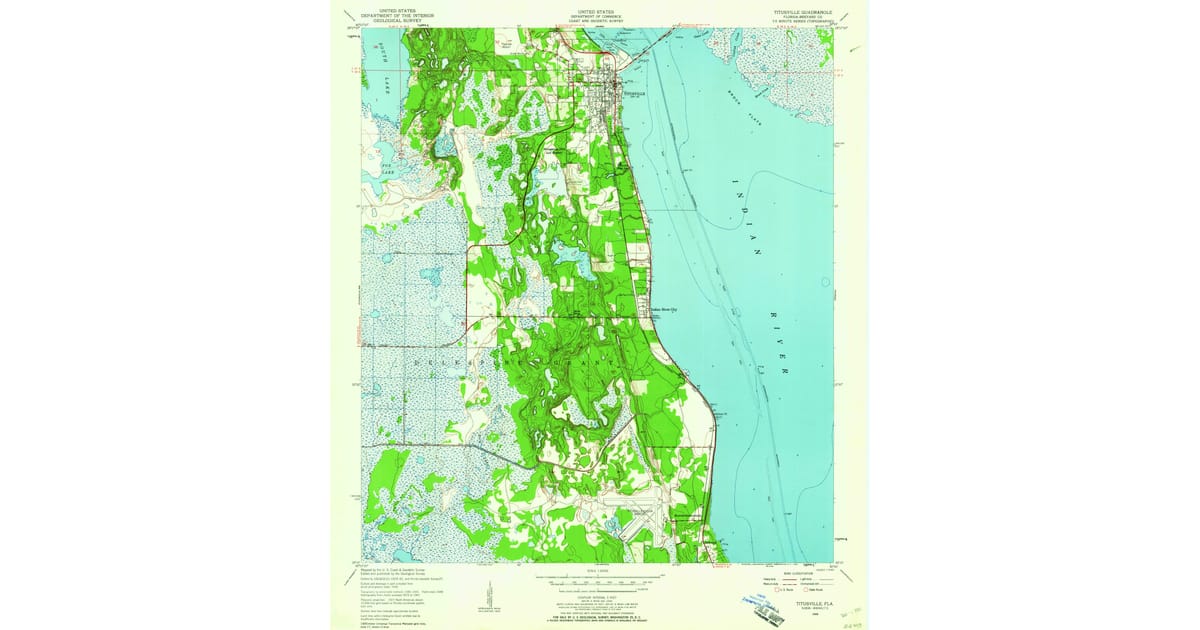 Old Maps of Titusville, FL for Hiking & Exploration | Pastmaps