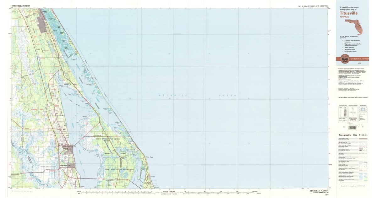 1970s Maps of Mims, FL | Pastmaps