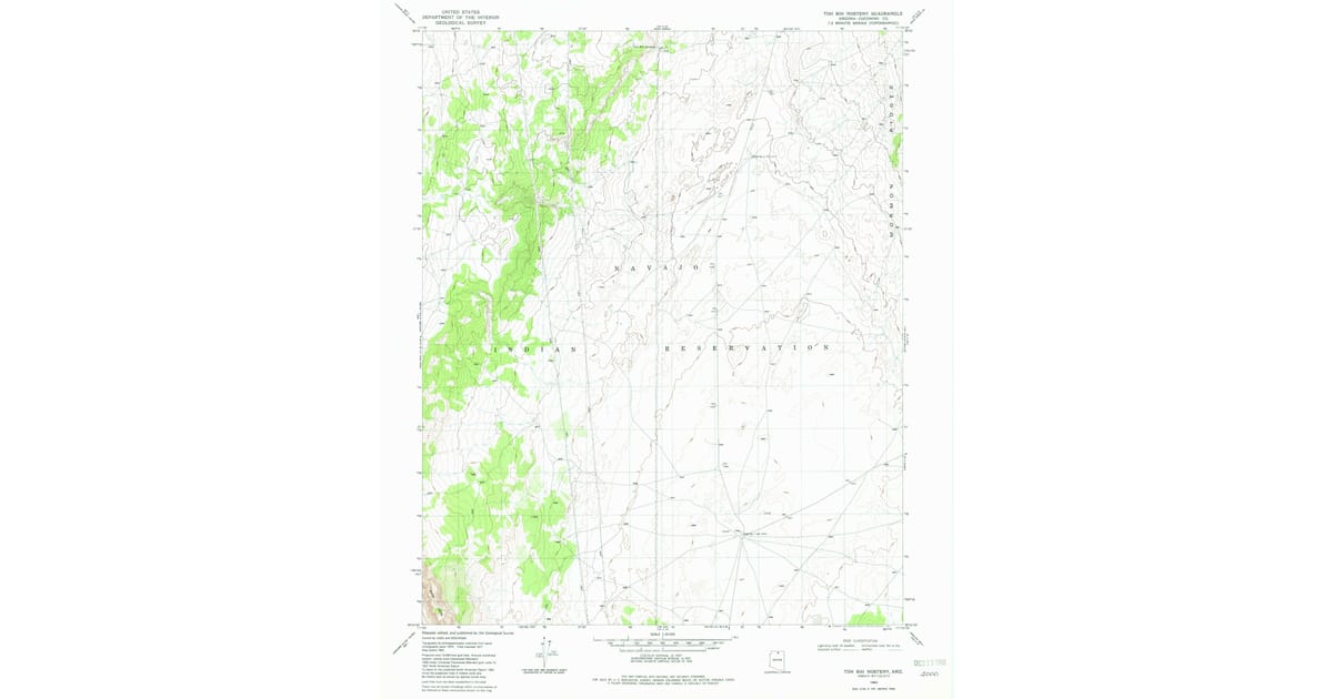 1982 Map of Toh Bih Nosteny, Coconino County, AZ — High-Res | Pastmaps