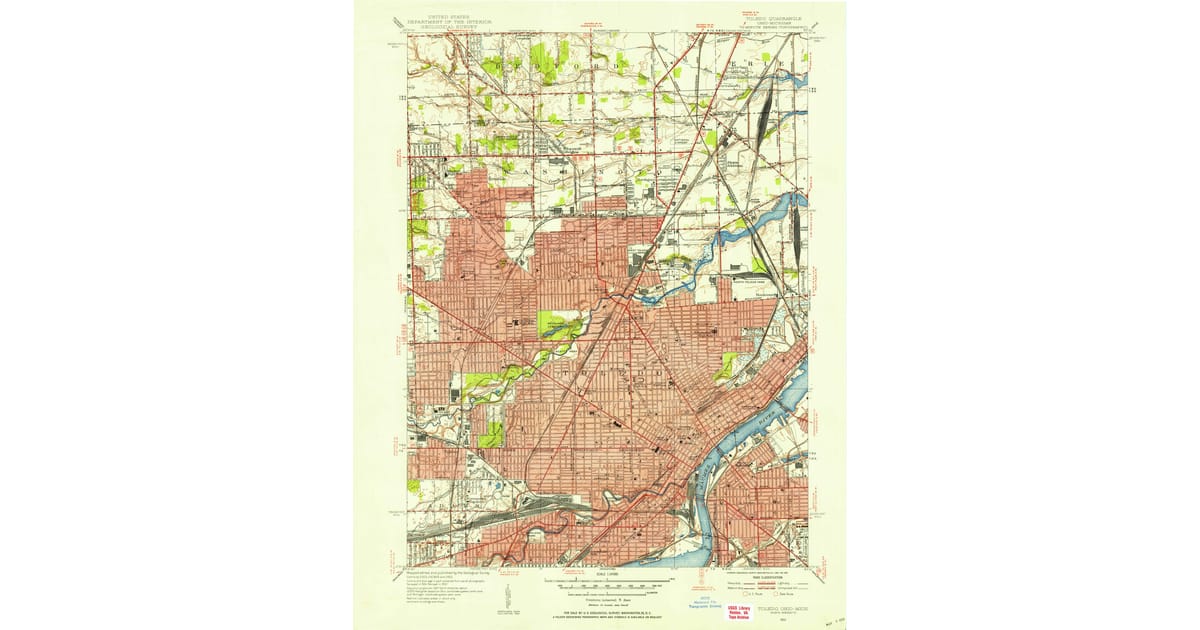 1952 Map of Toledo, OH — High-Res | Pastmaps