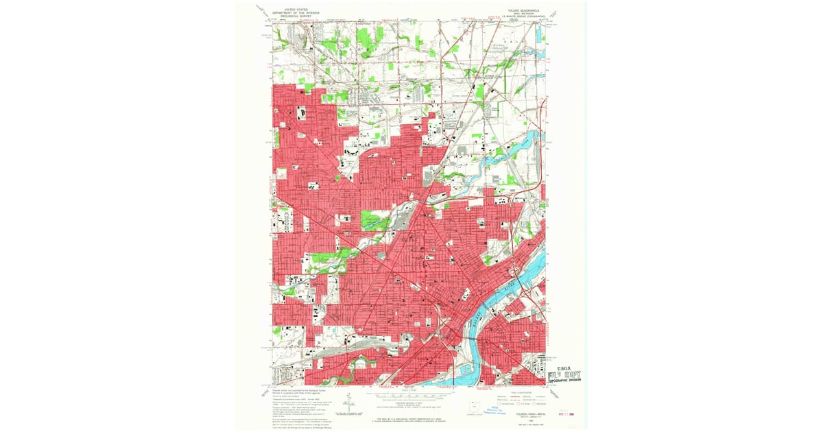 1965 Map of Toledo, OH — High-Res | Pastmaps