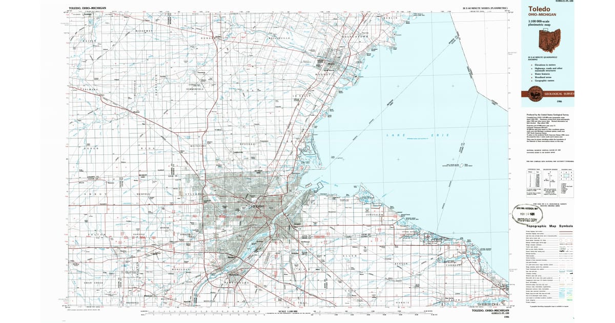 1980s Maps of Dundee Township, MI | Pastmaps