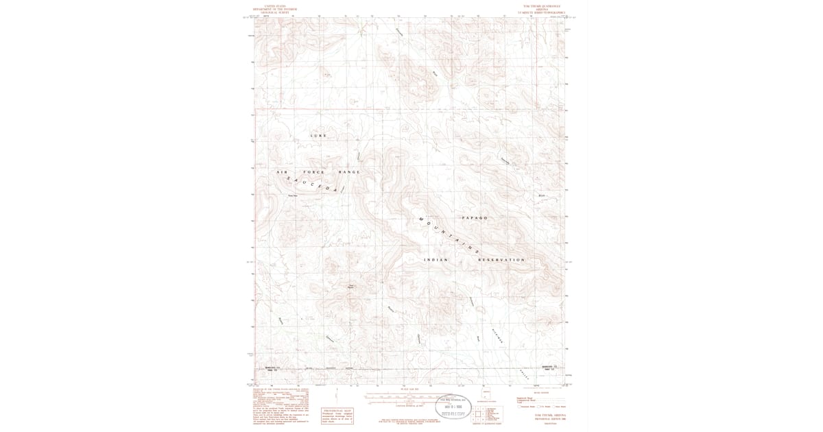 1986 Map of Tom Thumb, Maricopa County, AZ — High-Res | Pastmaps