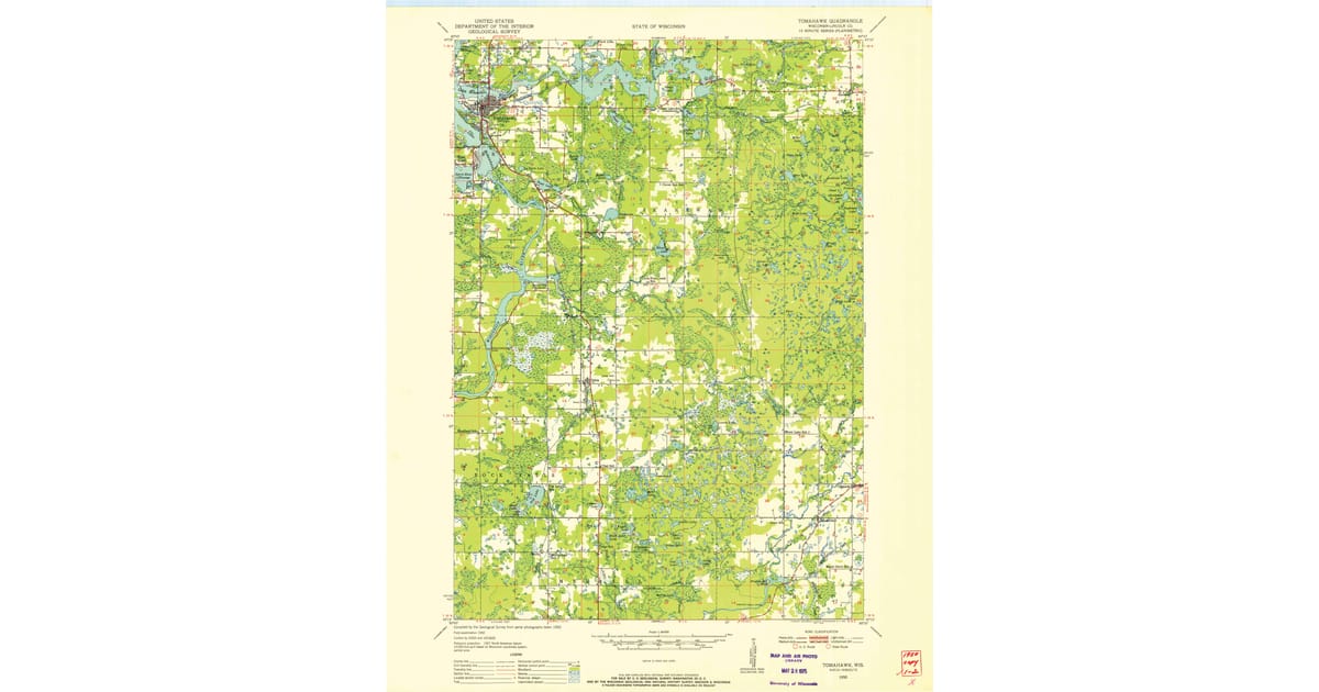 Old Historical Maps of Tomahawk, WI | Pastmaps