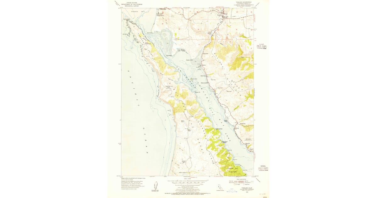1954 Map of Tomales, CA — High-Res | Pastmaps