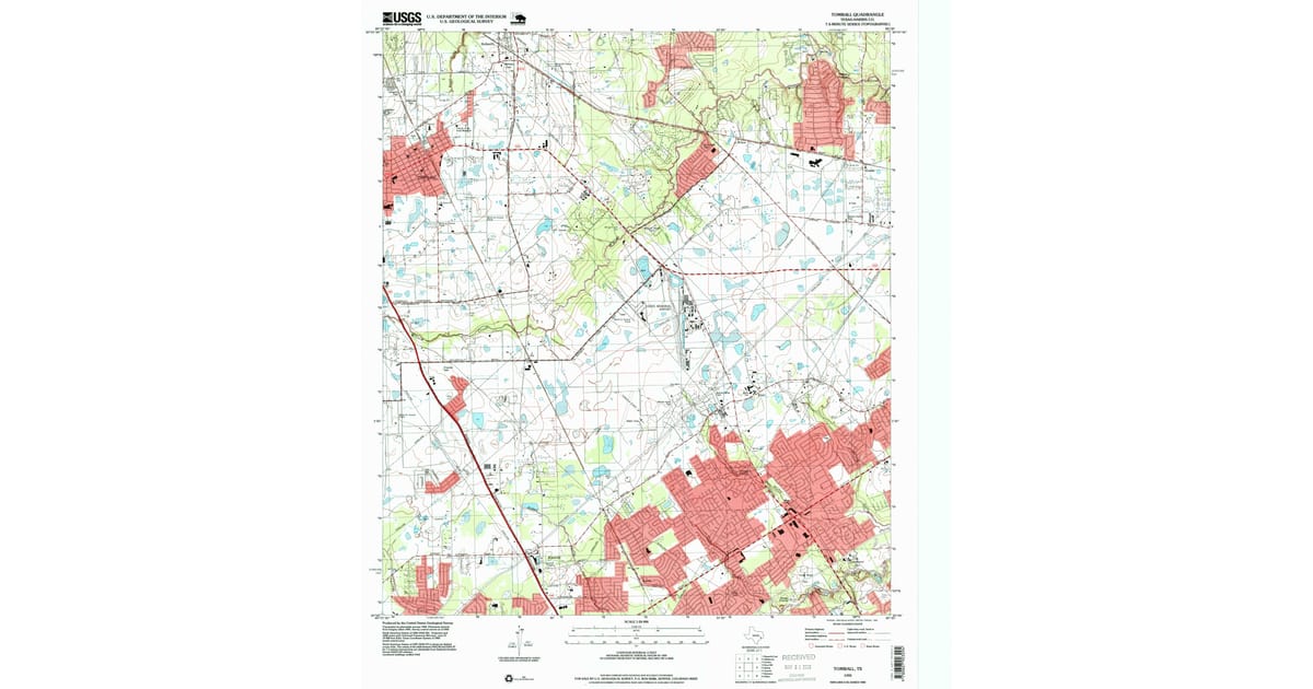 1990s Maps of Fox Hollow South, Harris County | Pastmaps