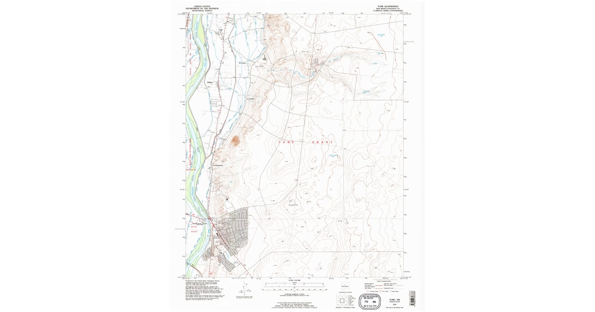 1990s Maps of La Constancia, NM | Pastmaps