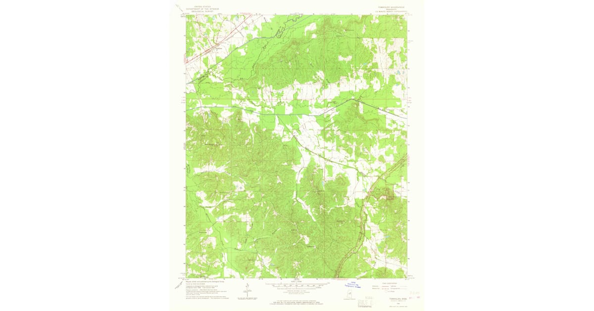 1966 Map of Tomnolen, Choctaw County, MS — High-Res | Pastmaps