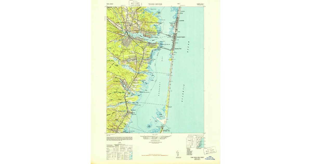 1948 Map of Toms River, Ocean County, NJ — High-Res | Pastmaps