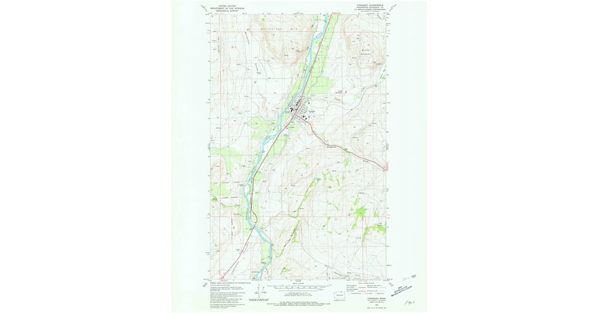 1980s Maps of Tonasket, WA | Pastmaps