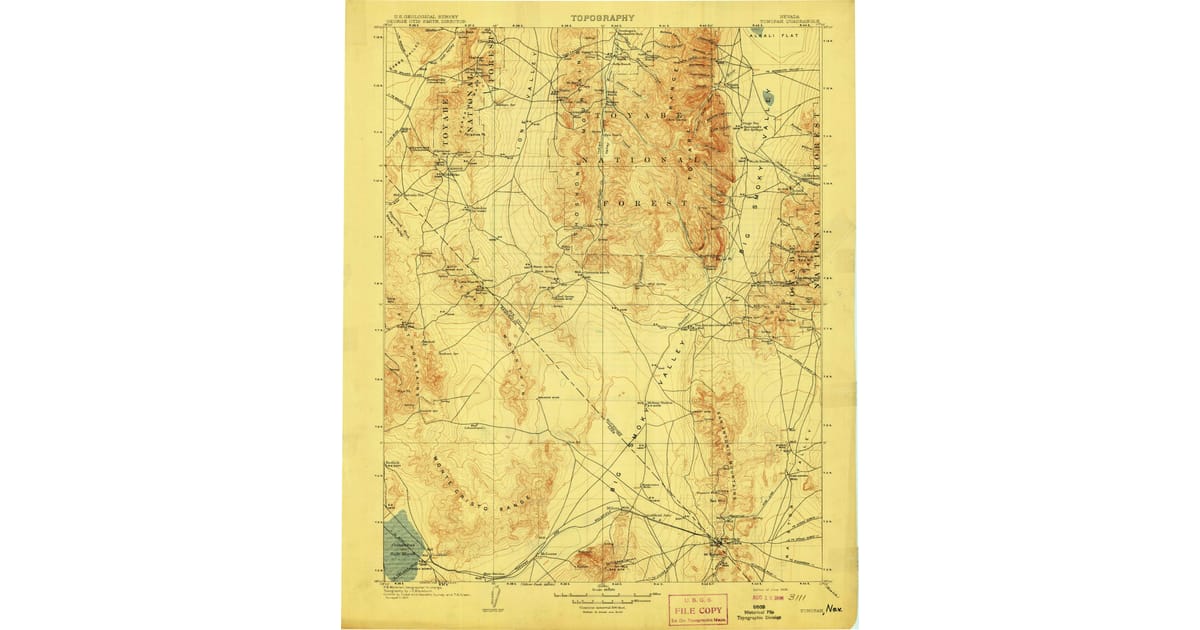 1908 Map of Tonopah, NV — High-Res | Pastmaps