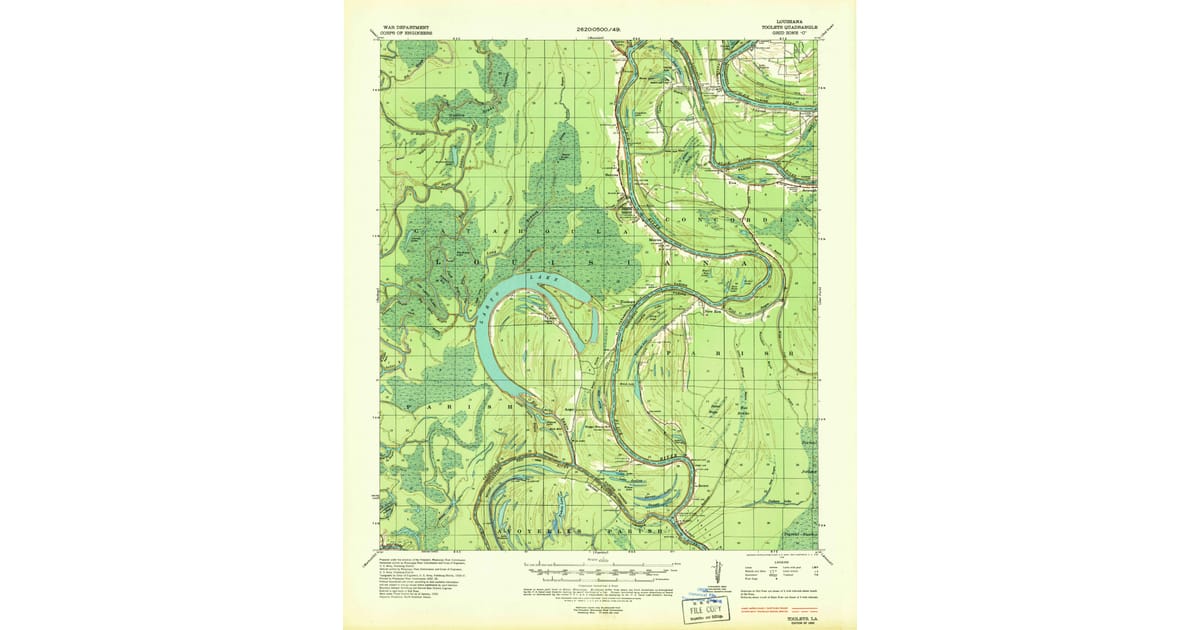 Old Maps of Catahoula Parish, LA for Hiking & Exploration | Pastmaps