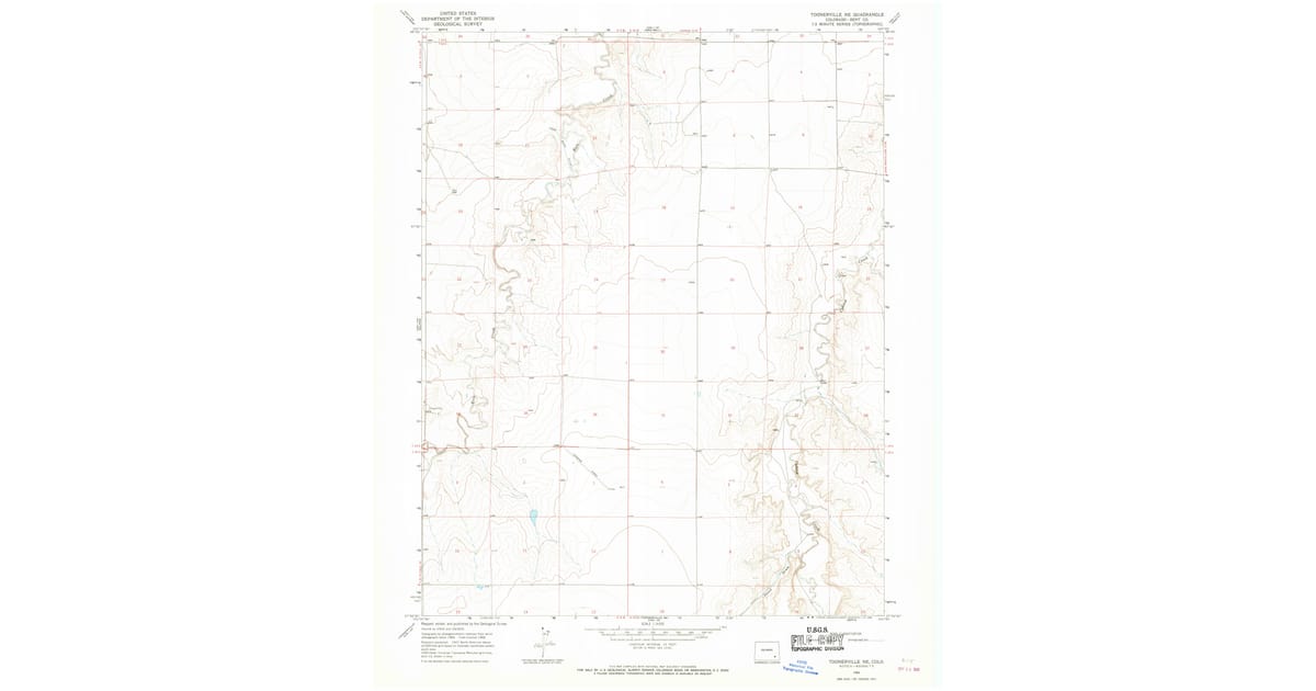 1966 Map of Toonerville NE, Bent County, CO — High-Res | Pastmaps
